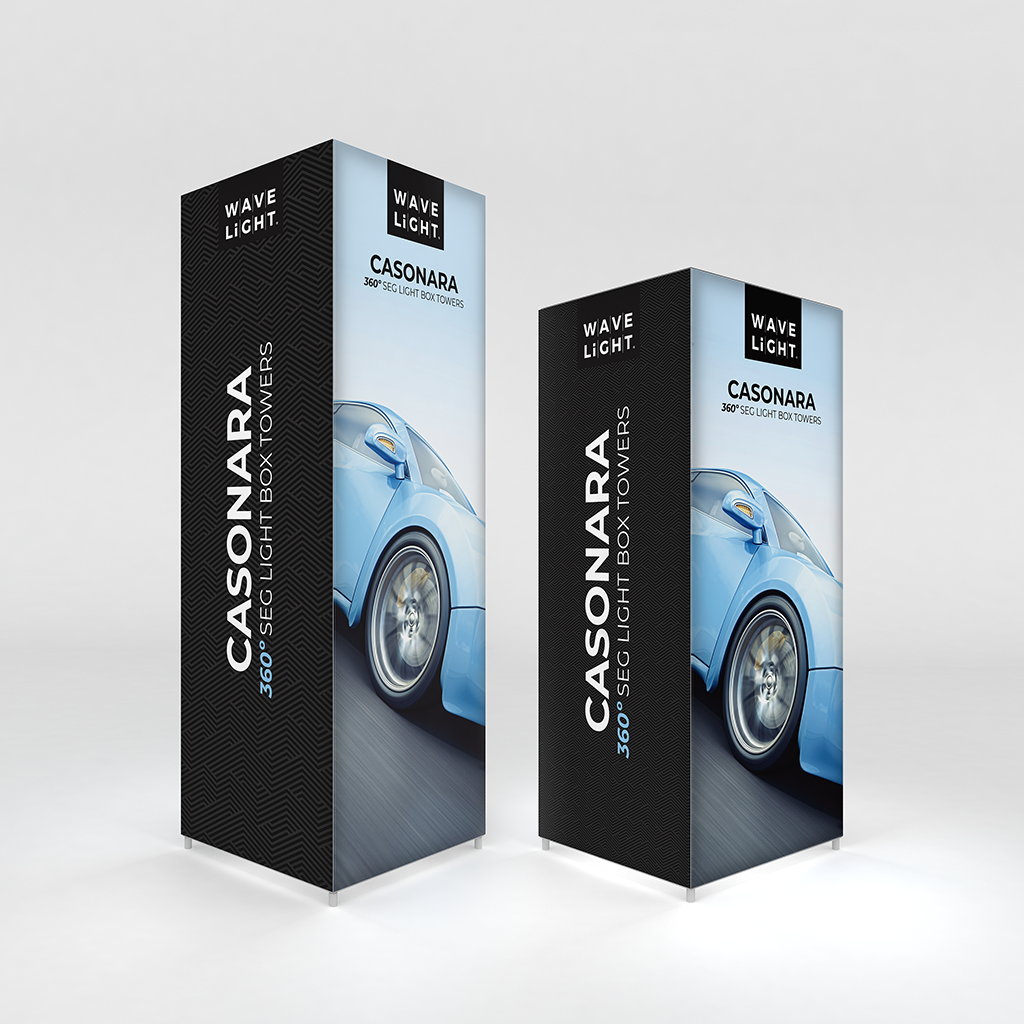 WaveLight® Casonara Tower Light Box Displays – Makitso Displays